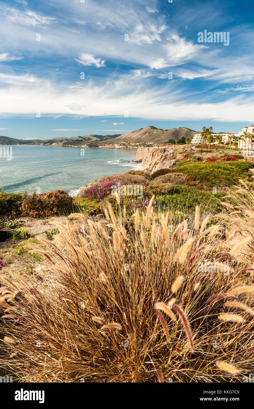 Pismo Beach, Shell Beach oceanview from Spyglass Inn hotel on Highway 1 ...