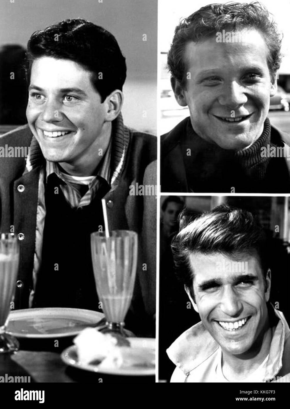 The cast of the popular American television show *Happy Days* in 1973 ...