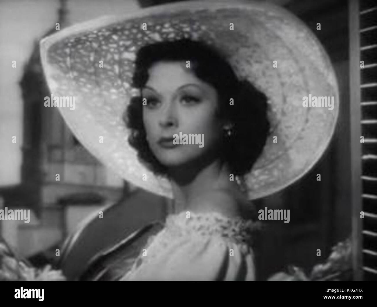 This image captures Hedy Lamarr in a scene from the 1940 film A Lady ...