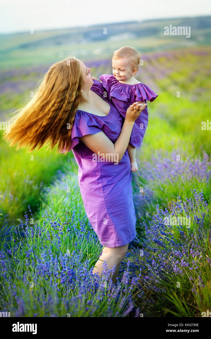 portrait of mother and daughter in nature Stock Photo - Alamy