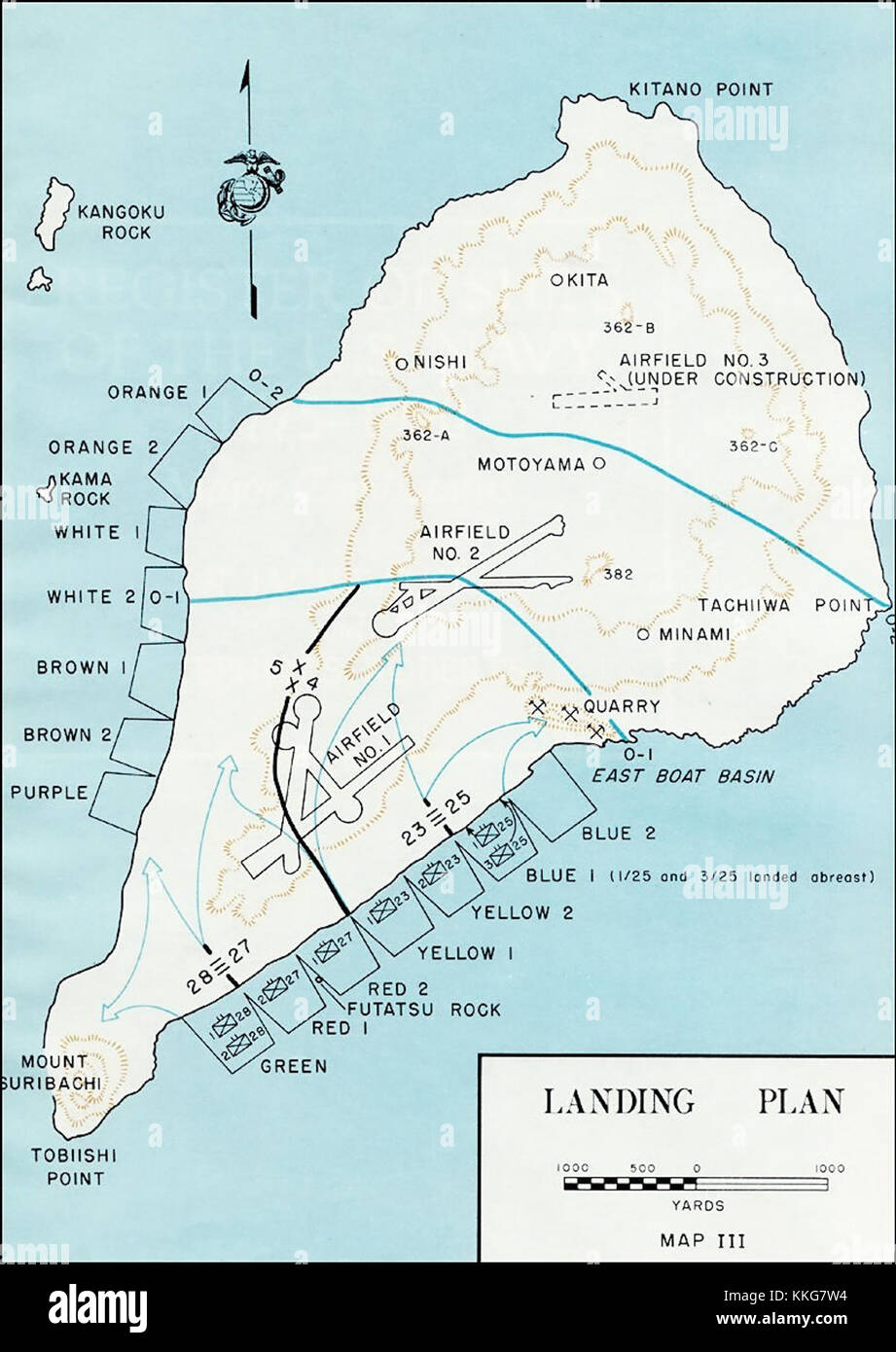 The Iwo Jima landing plan was a key military strategy used during World ...