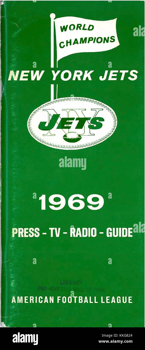 The 1969 media guide for the New York Jets, documenting the team's ...