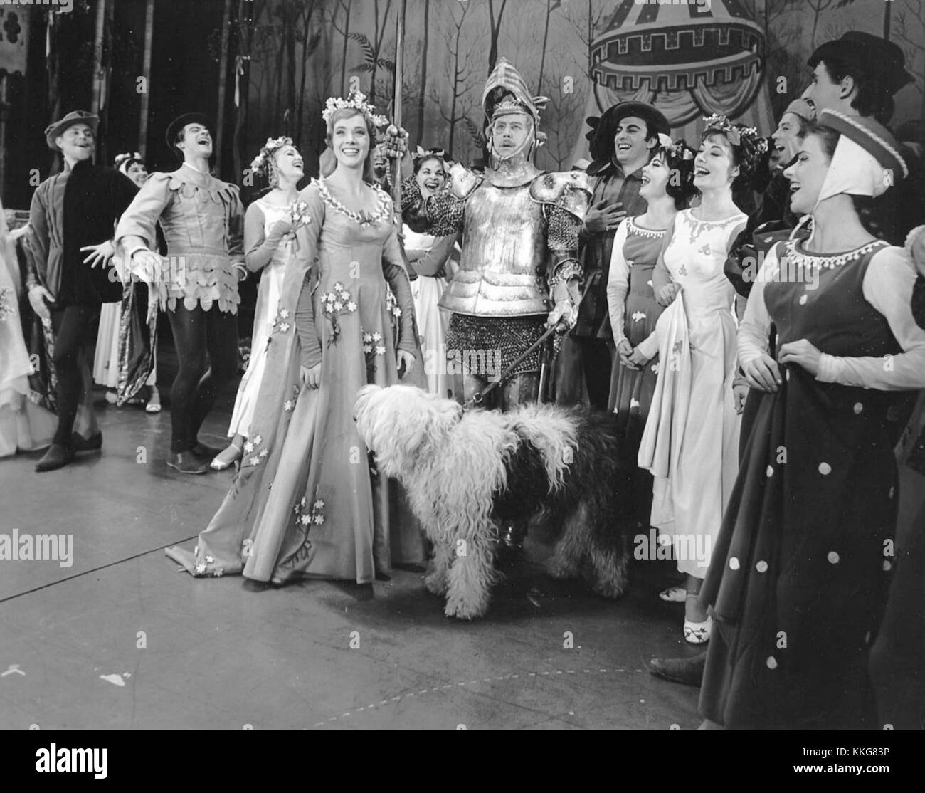 Julie Andrews Robert Coote Camelot scene Stock Photo - Alamy