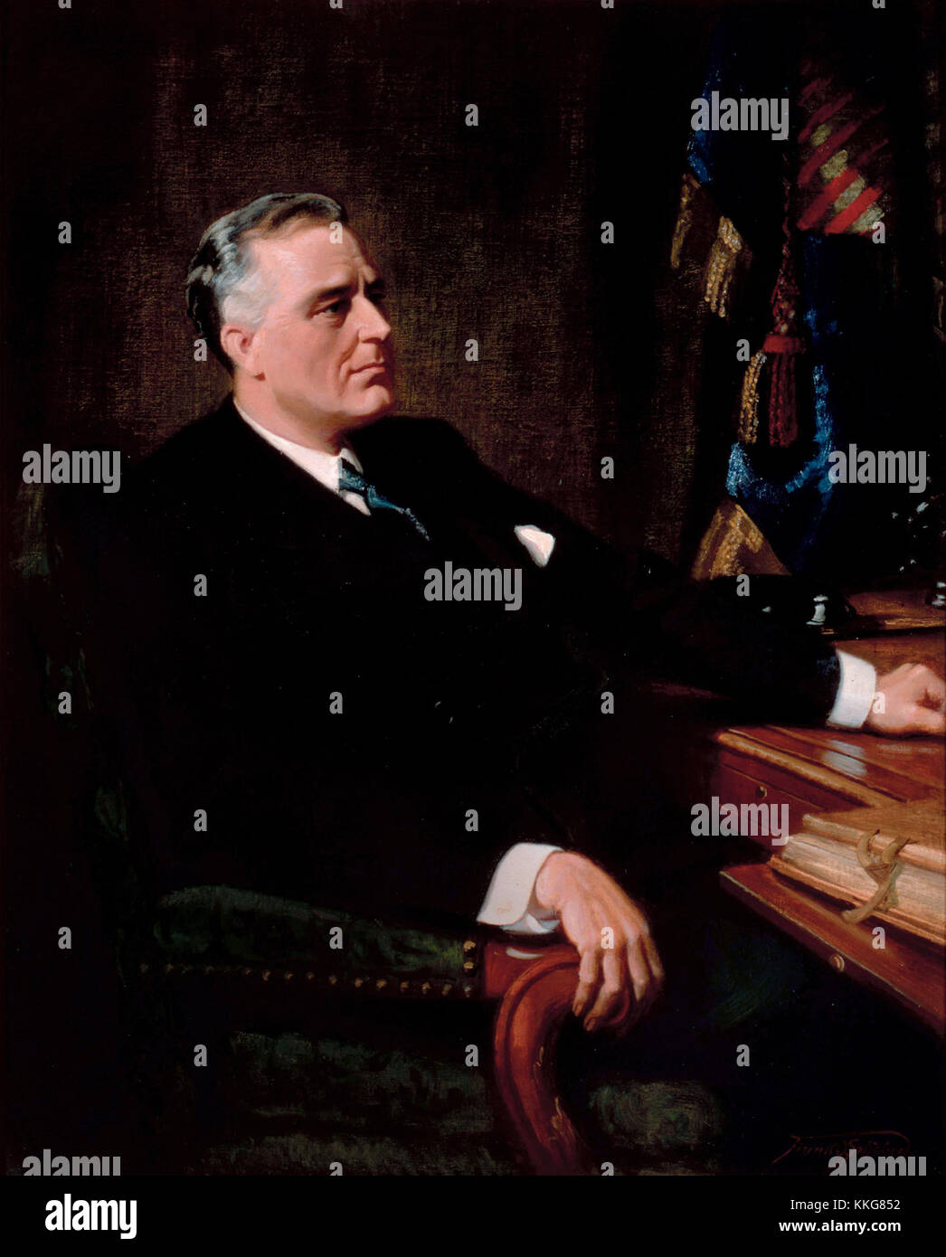 This image likely refers to Franklin D. Roosevelt, the 32nd President ...