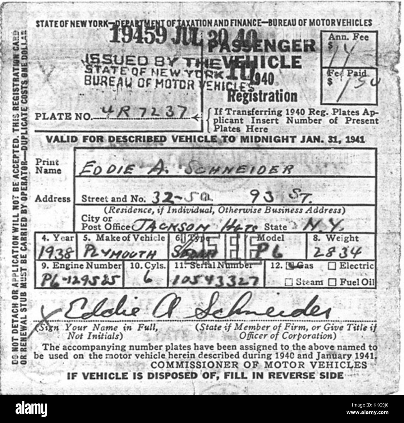 Old registration Black and White Stock Photos & Images - Alamy