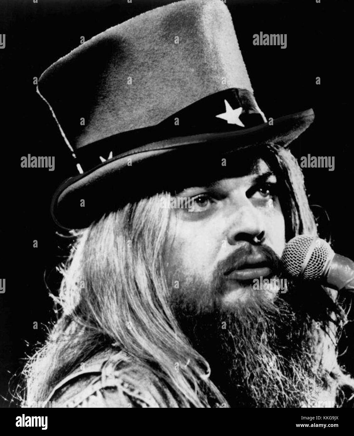 This close-up image of Leon Russell, taken in 1973, captures the ...