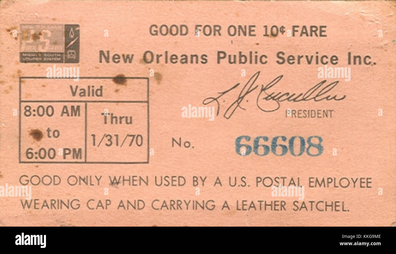 NOPSI Ticket 1970 Stock Photo - Alamy