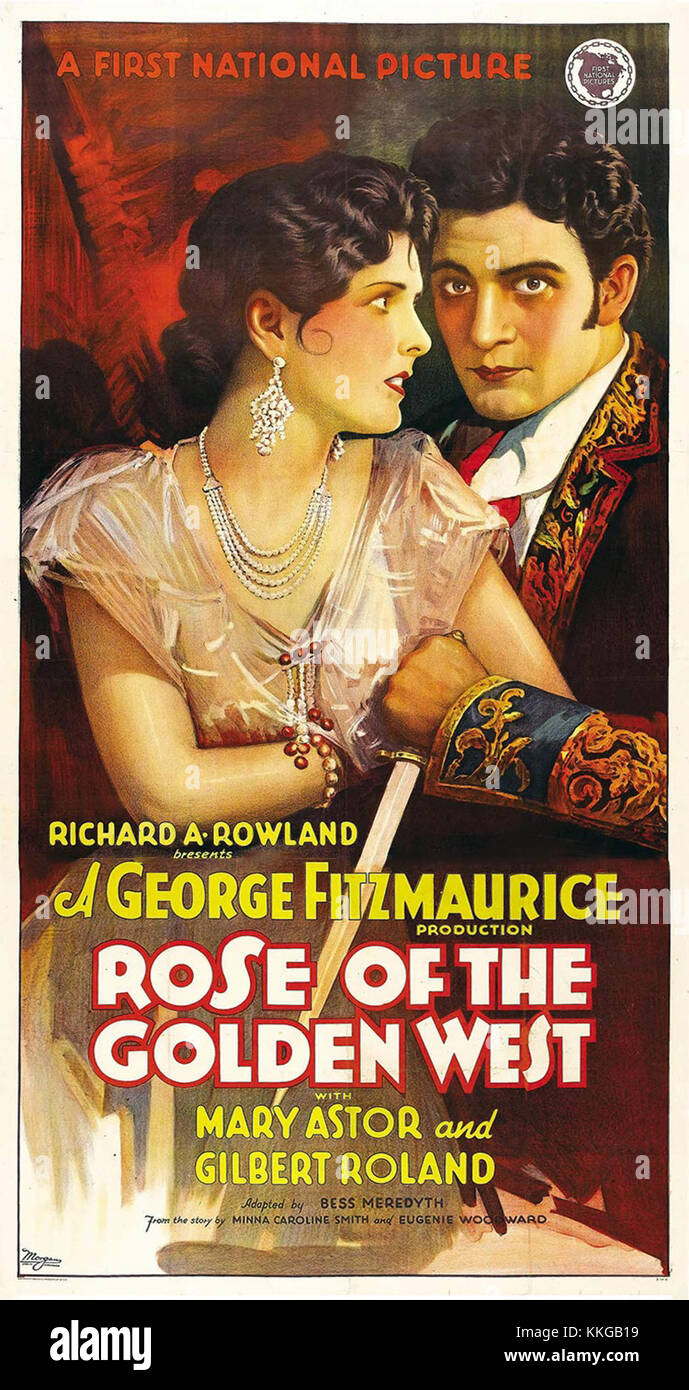 The *Rose of the Golden West* (1927) film poster promotes this classic ...