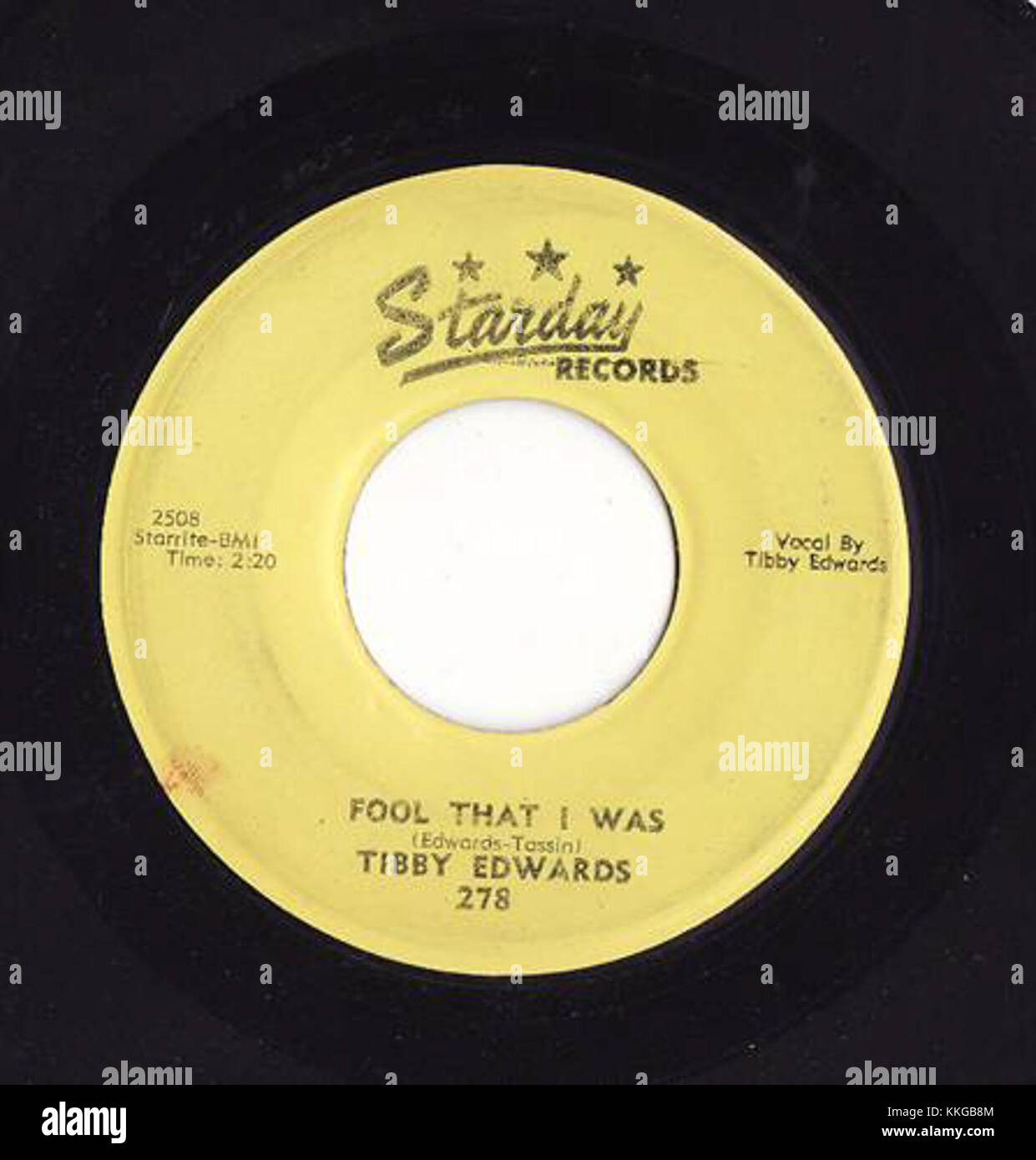 Starday 278 is a 45 RPM vinyl record featuring the song 'Fool That I ...