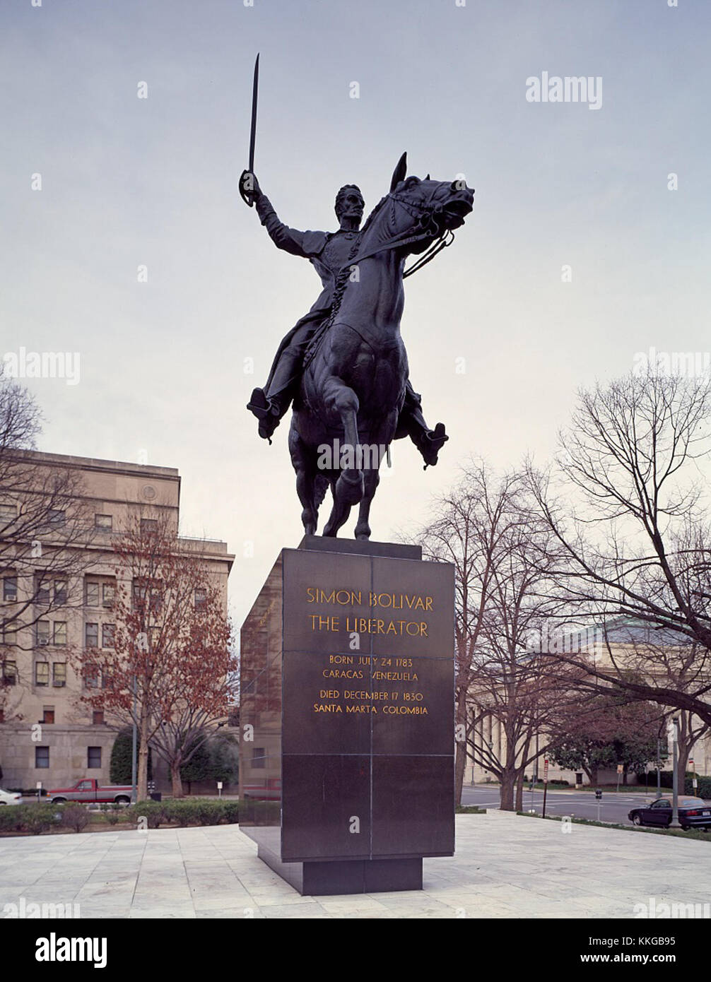 This statue of Simon Bolivar, the South American revolutionary leader ...