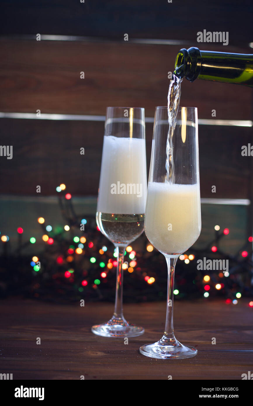 Champagne Bottle And Glasses Stock Photos & Champagne Bottle And ...