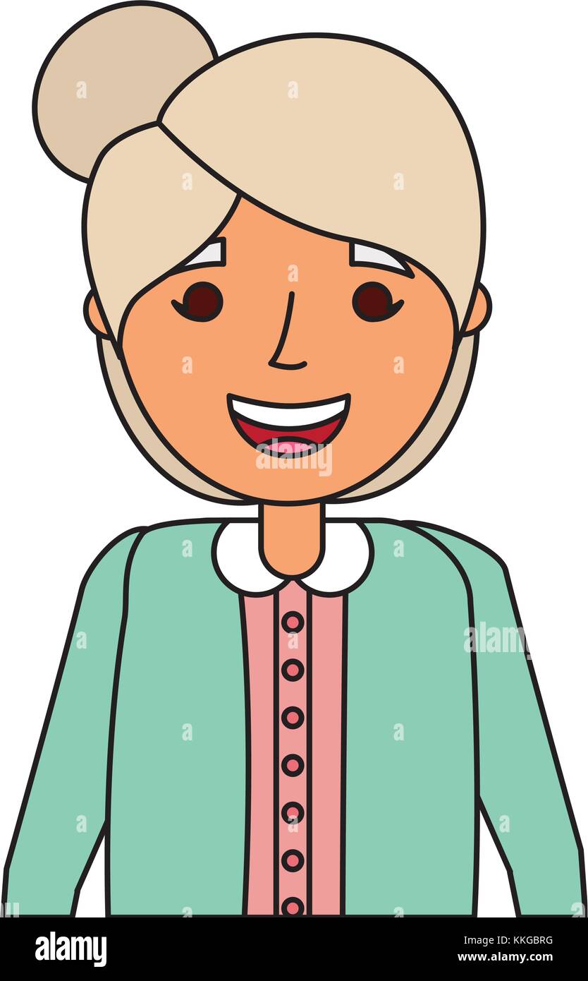Old Woman Portrait Lady Grandma Cartoon Stock Vector Image And Art Alamy