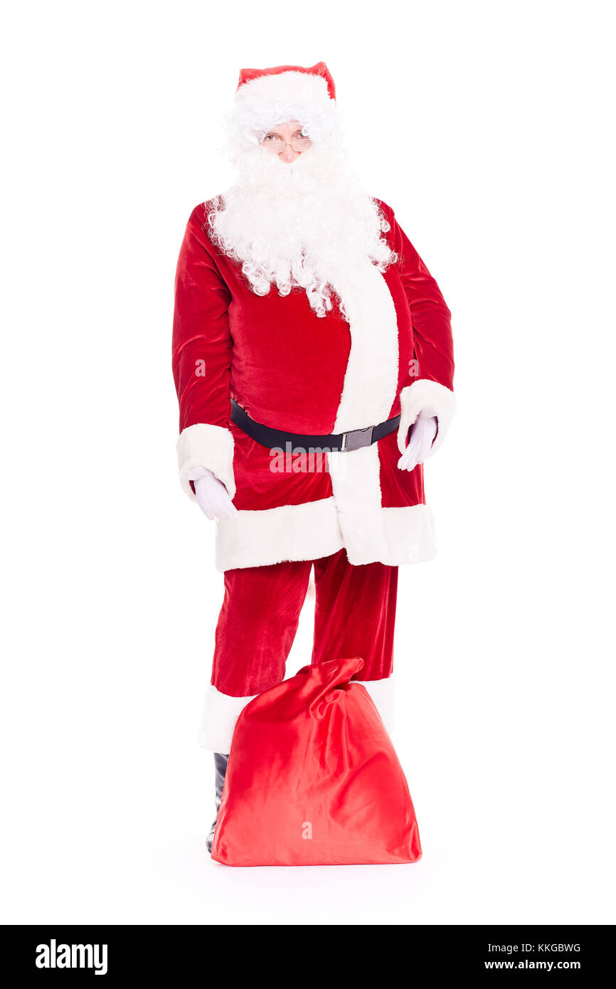 Santa Claus with sack Stock Photo - Alamy