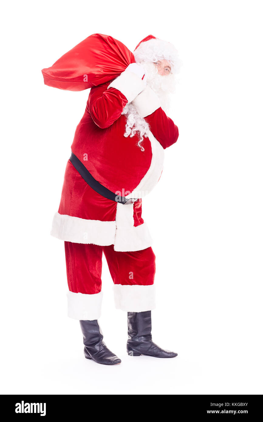 Santa Claus with sack Stock Photo - Alamy
