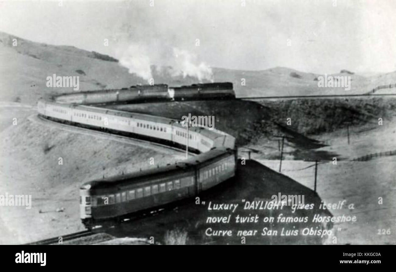 Southern Pacific Daylight Horseshoe Curve Stock Photo - Alamy
