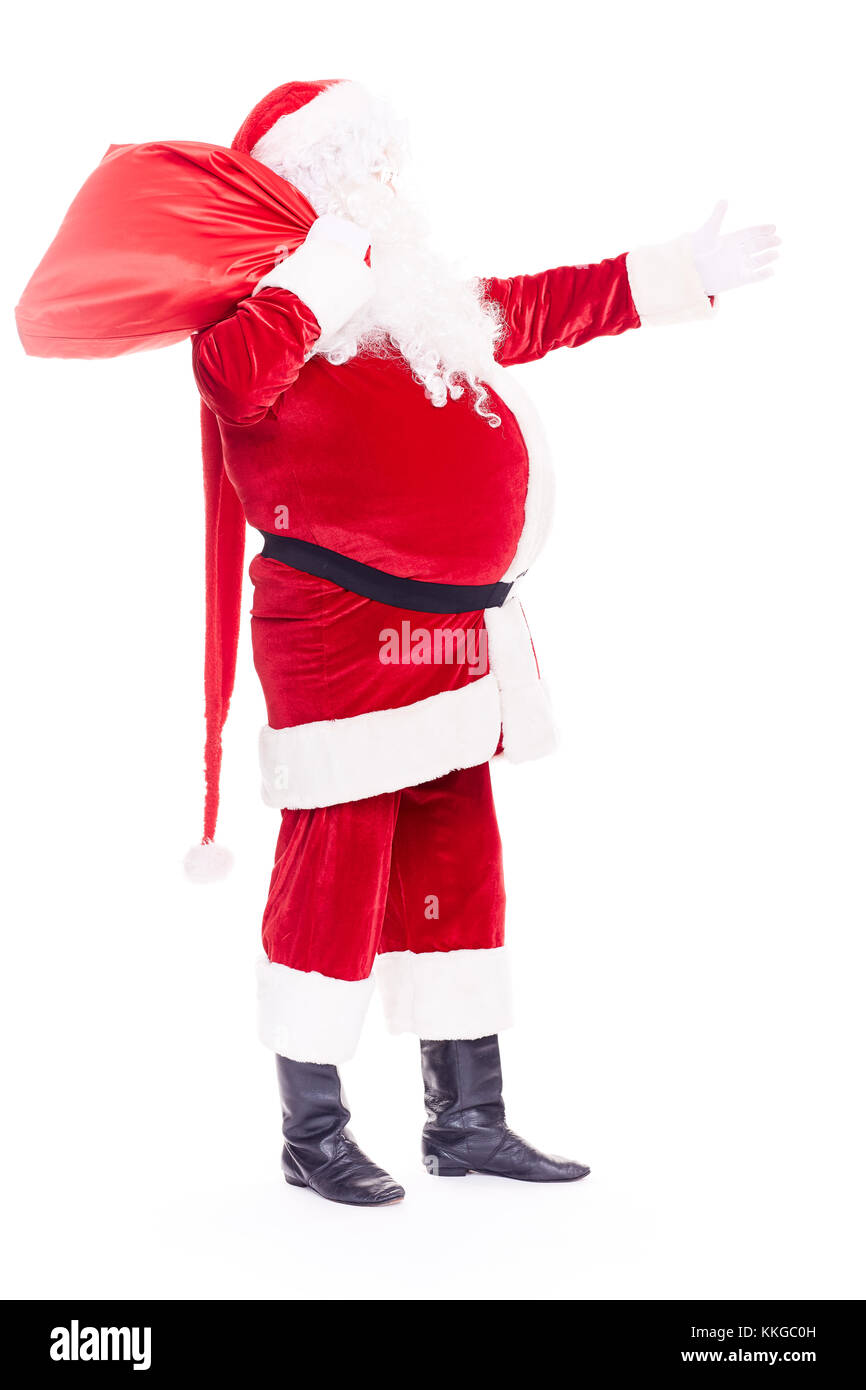 Santa Claus with sack Stock Photo - Alamy
