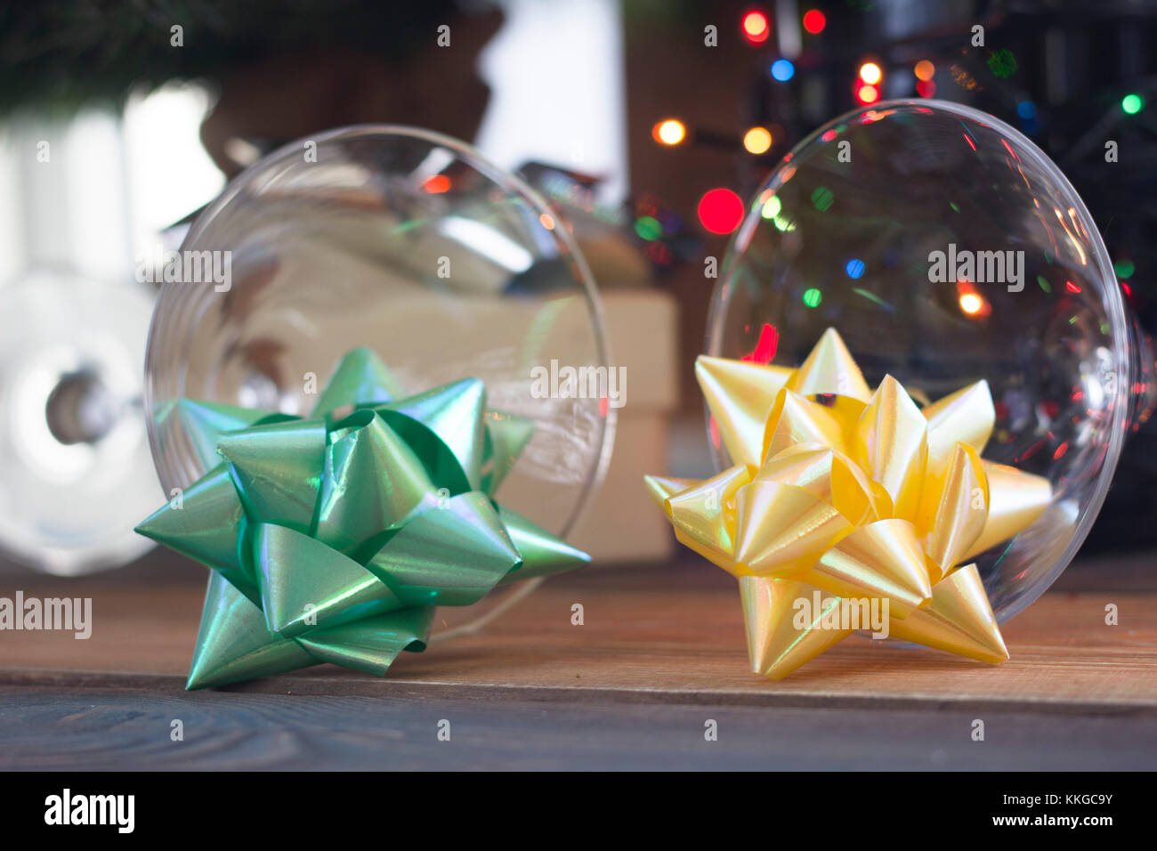 Festive still life with two cocktail glasses Stock Photo - Alamy