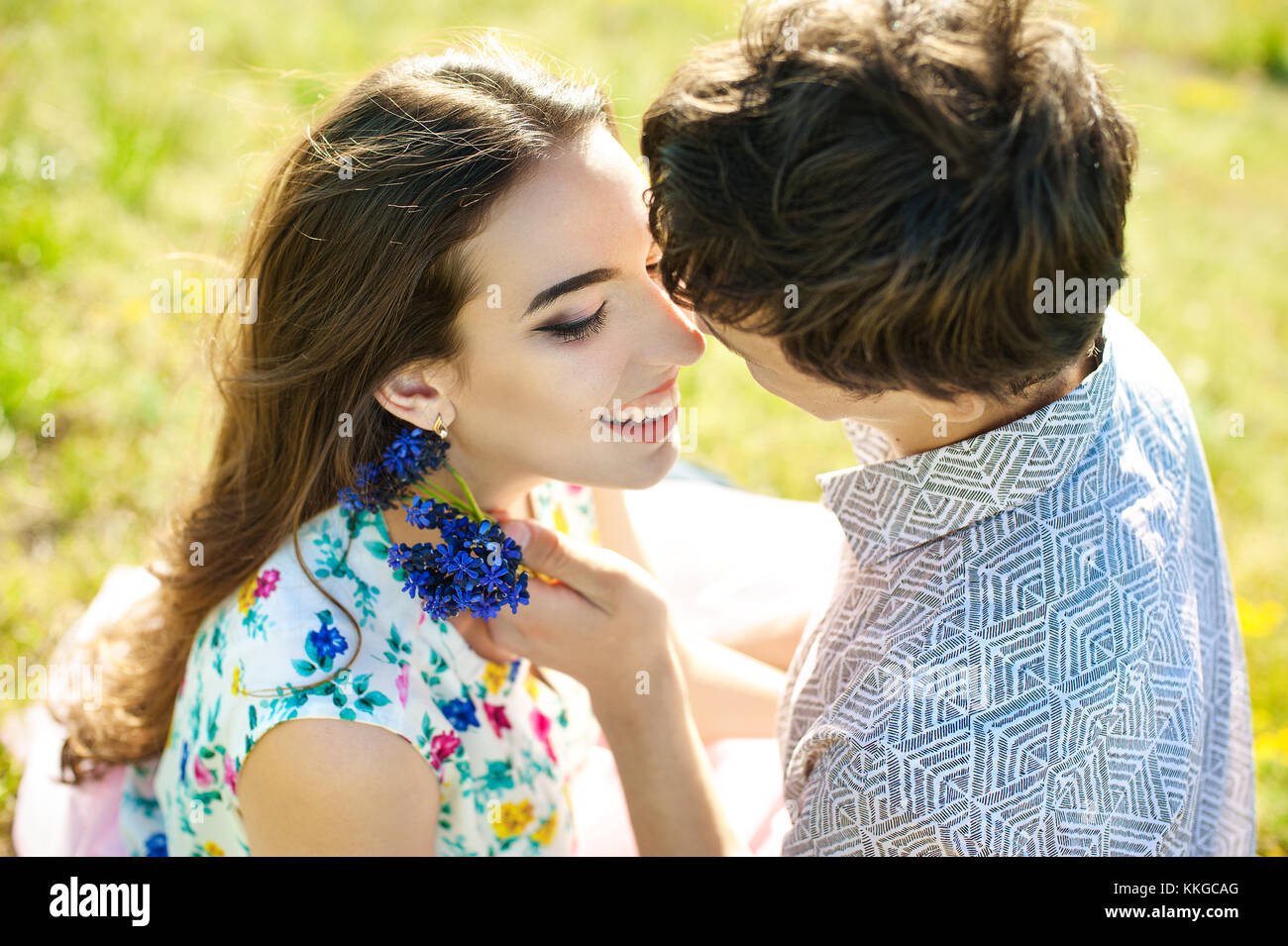 Summer holidays love relationship and dating concept - romantic playful ...