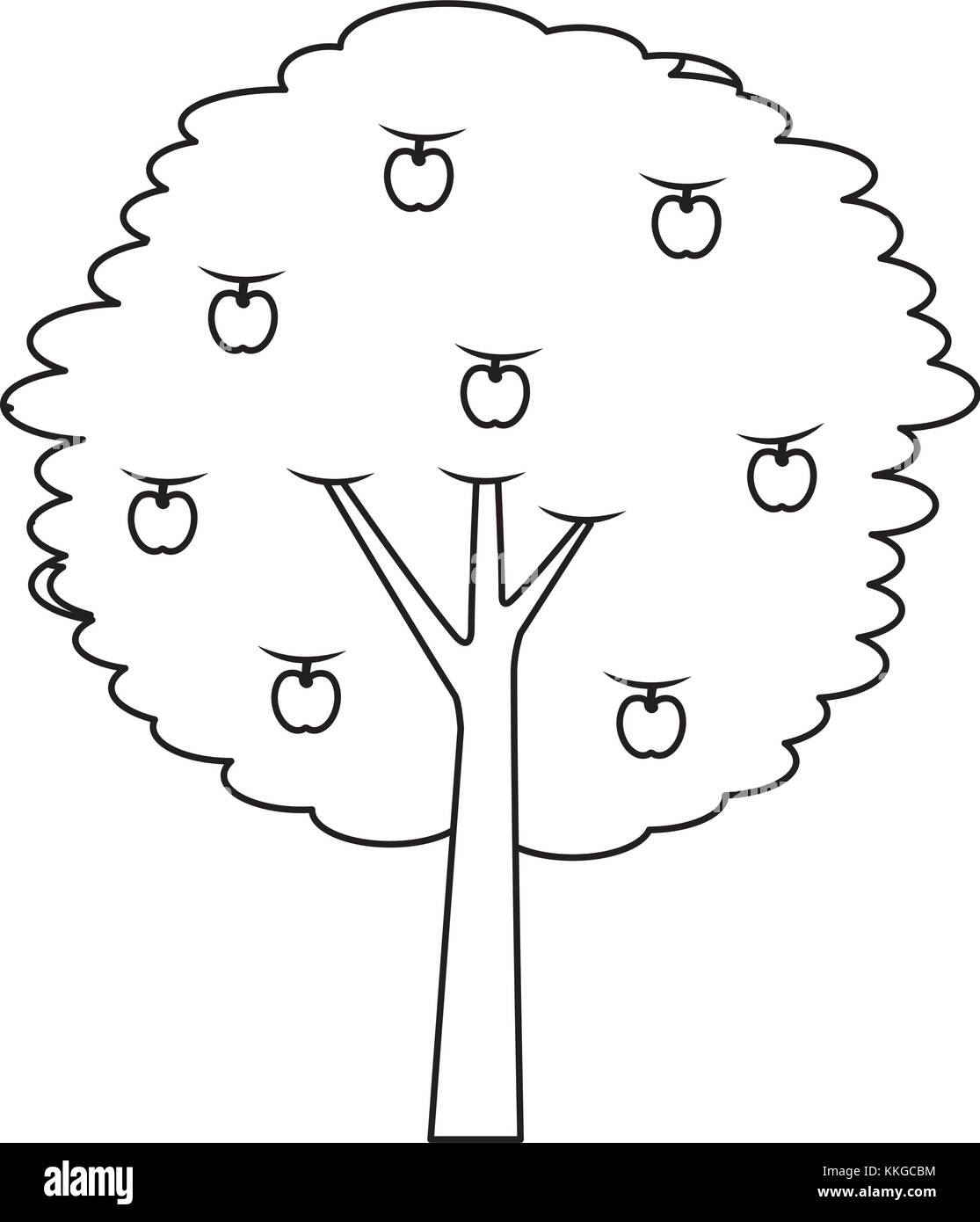 Apple Tree Outline Clip Art