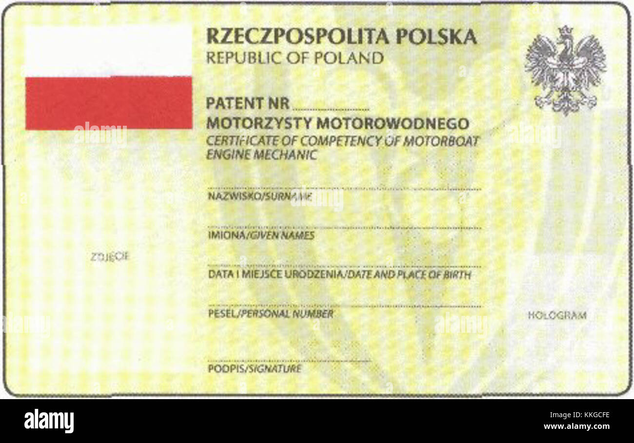 'Wz motorzysta motorowodny a' refers to a Polish boating license ...