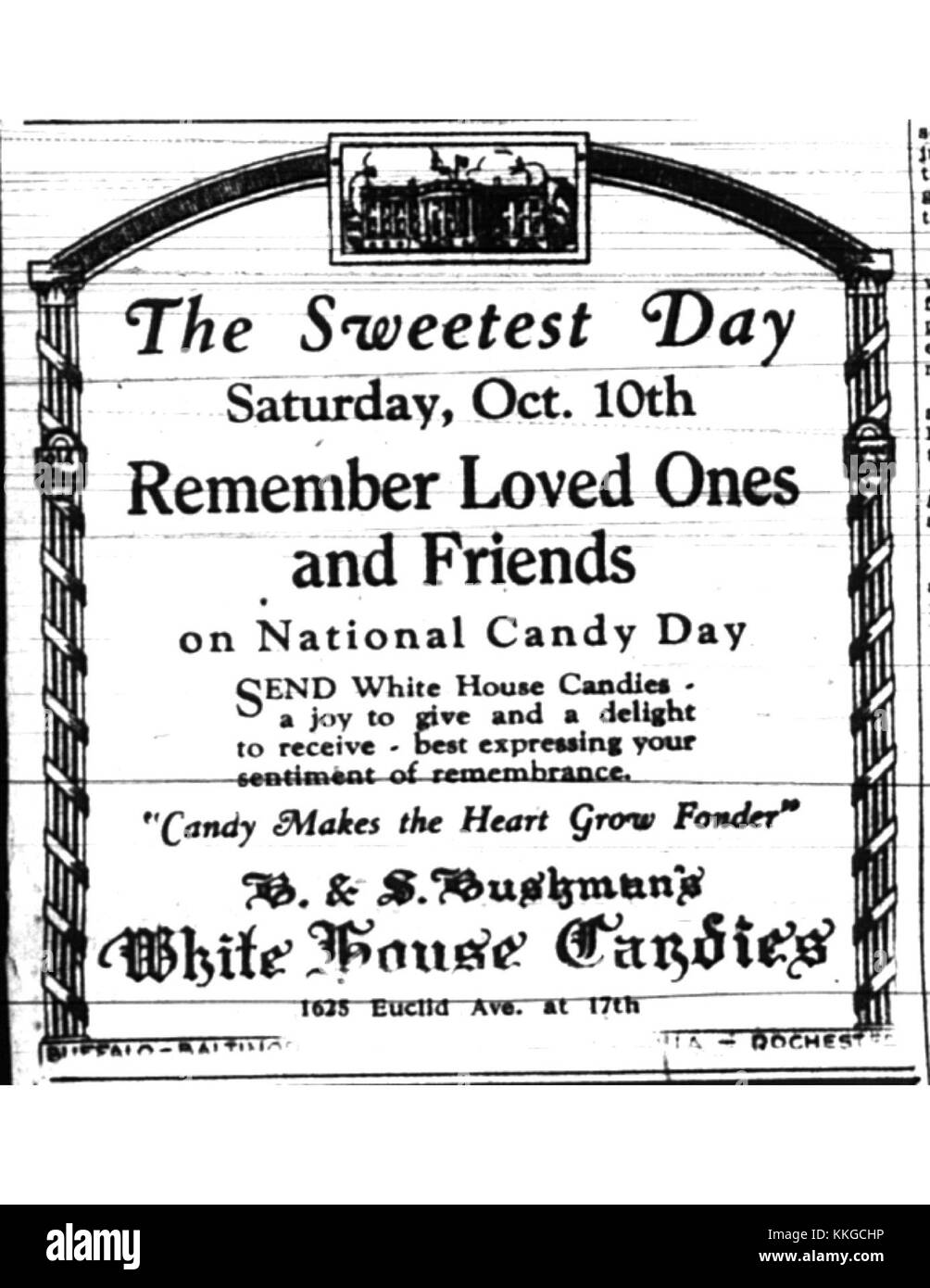 White House Candies 1925 Stock Photo - Alamy