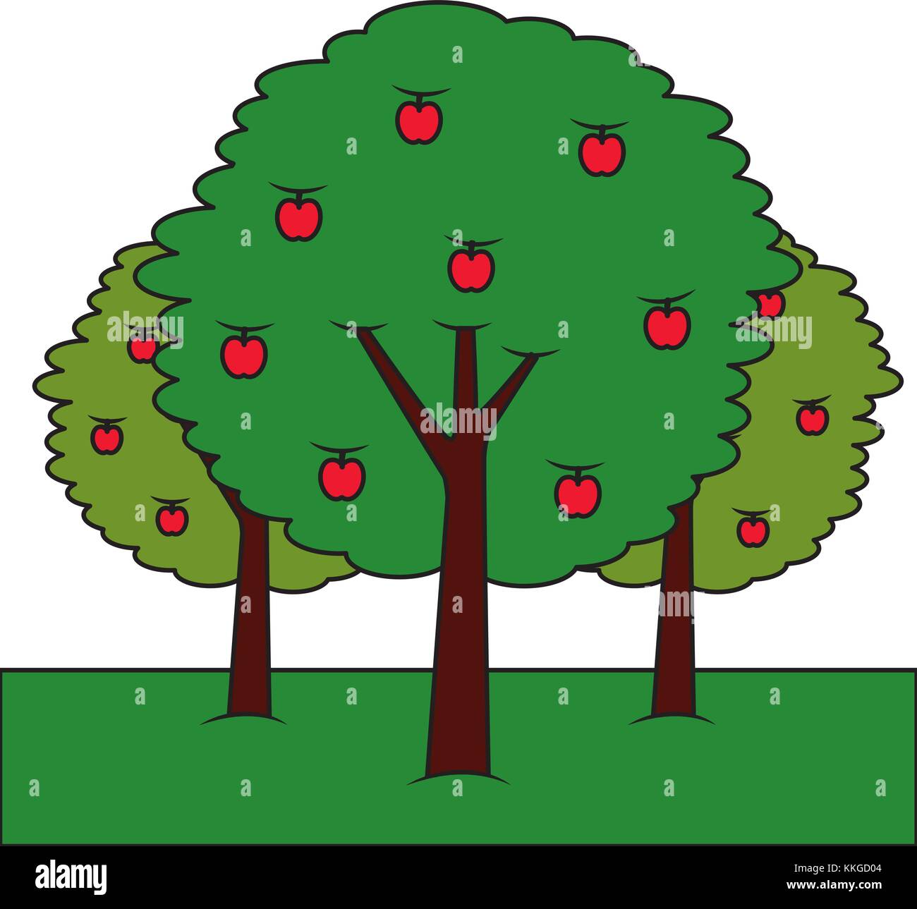 Crab apple garden fruit Stock Vector Images - Alamy