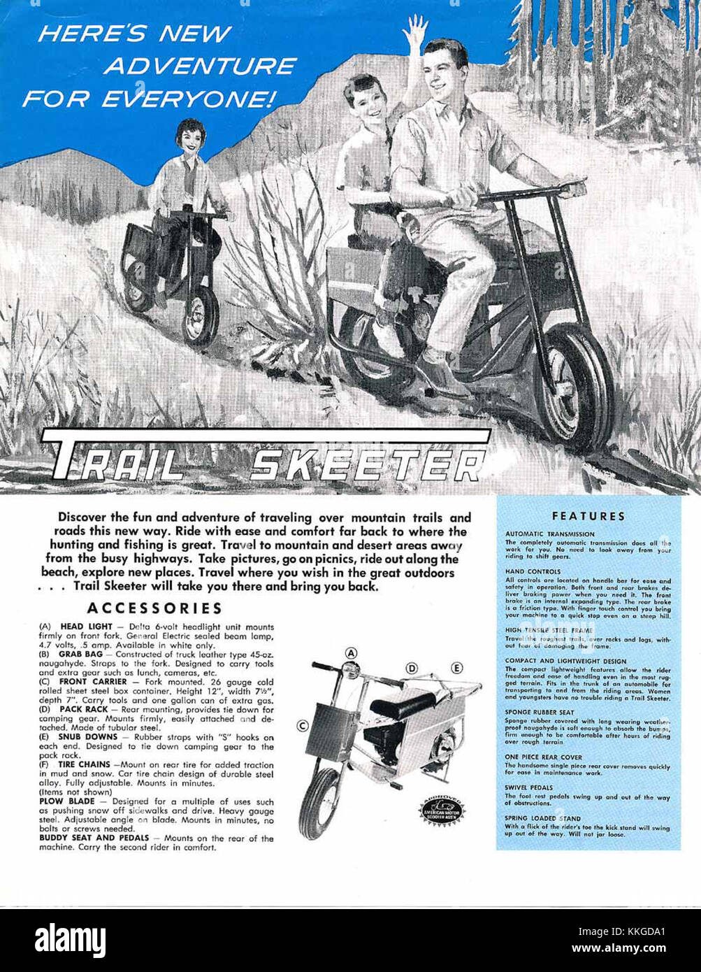 The 1959 Trail Skeeter Brochure is a vintage marketing piece for the ...