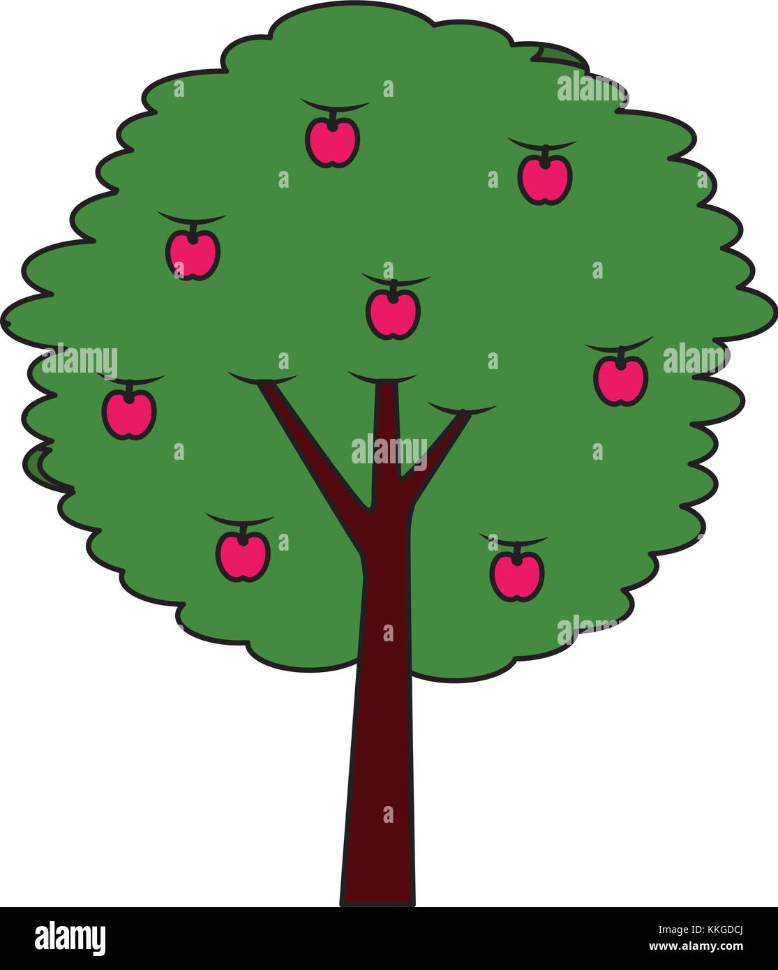 fruit apple tree agriculture nature botanical Stock Vector Image & Art ...