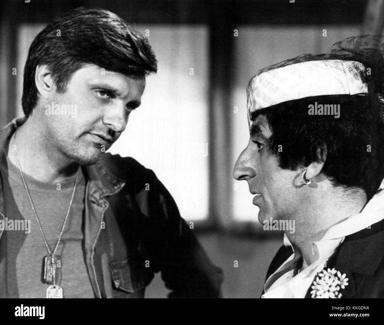 Alan Alda and Jamie Farr portrayed Hawkeye Pierce and Klinger in the ...