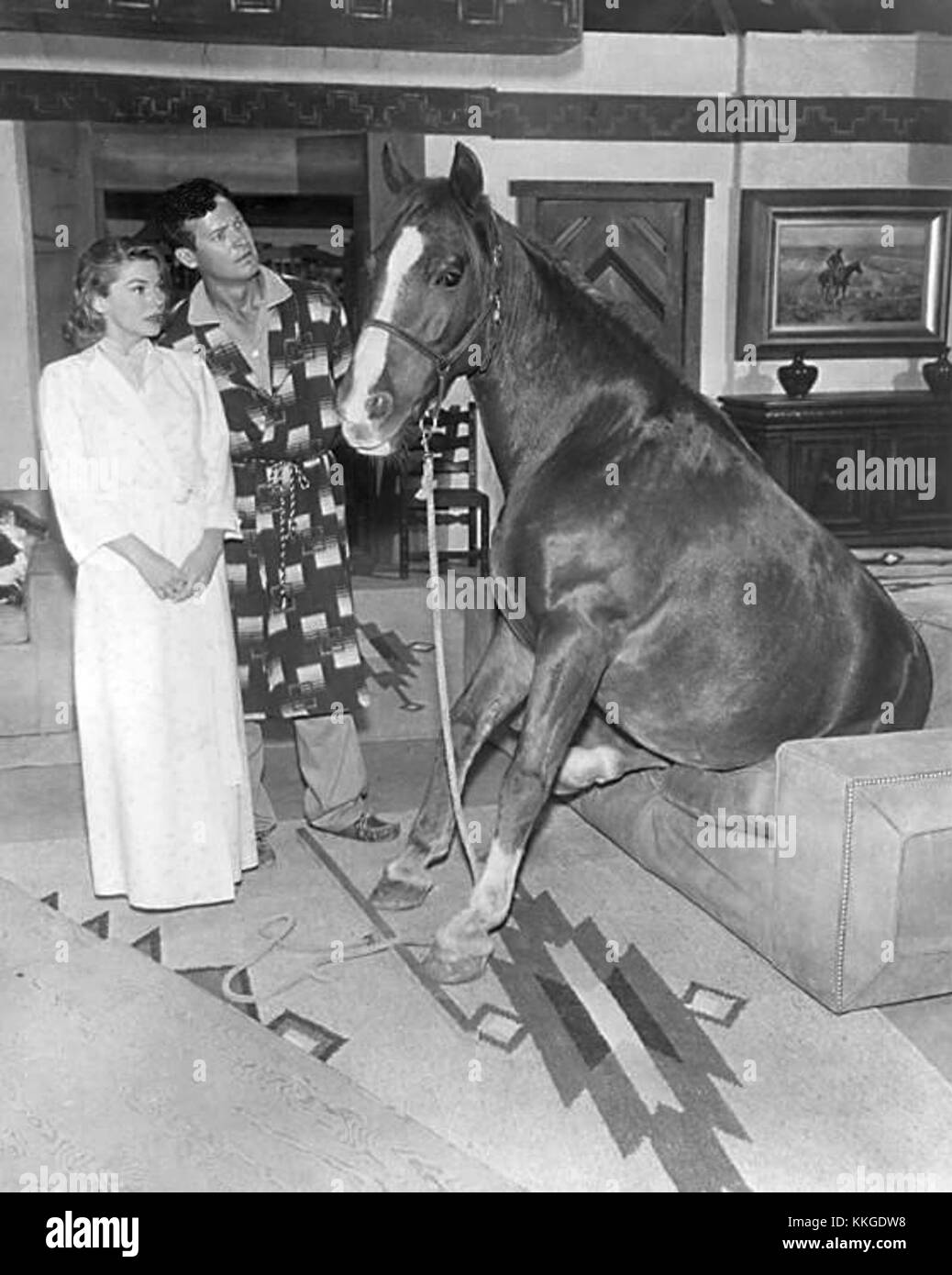 Babs and Bill Hooten ranch lobby Guestward Ho Stock Photo - Alamy