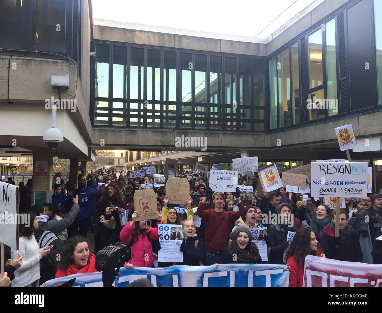 Students at the University of Bath protest at the retirement terms of ...