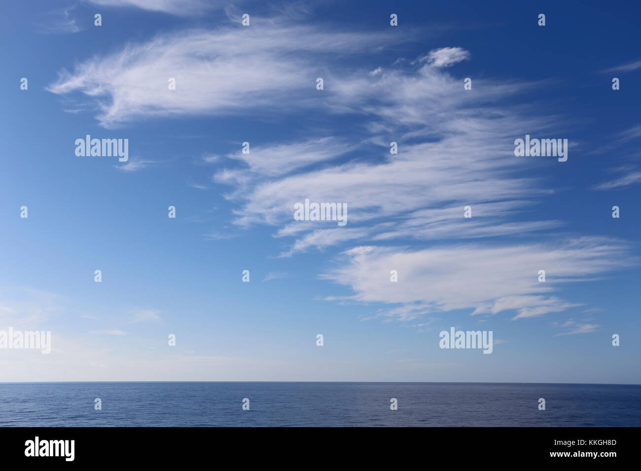 Blue sky over the Atlantic Ocean Stock Photo - Alamy