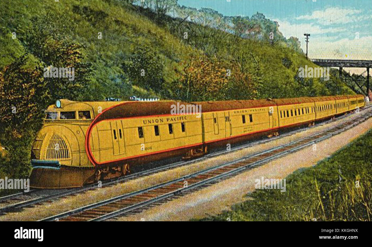 City of Portland postcard Union Pacific Railroad Stock Photo - Alamy