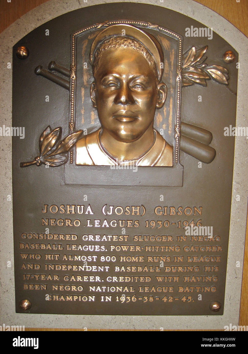 Josh Gibson’s Hall of Fame plaque commemorates the legendary baseball ...