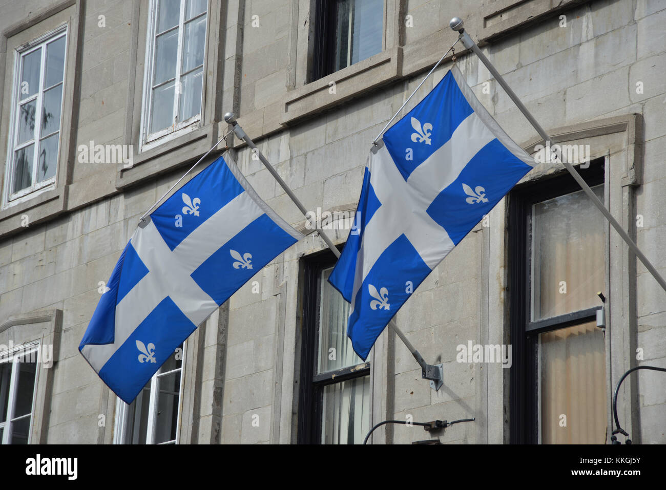 Canada, Quebec, Quebec City, Old Quebec - Vieux Quebec Quebec Flag ...