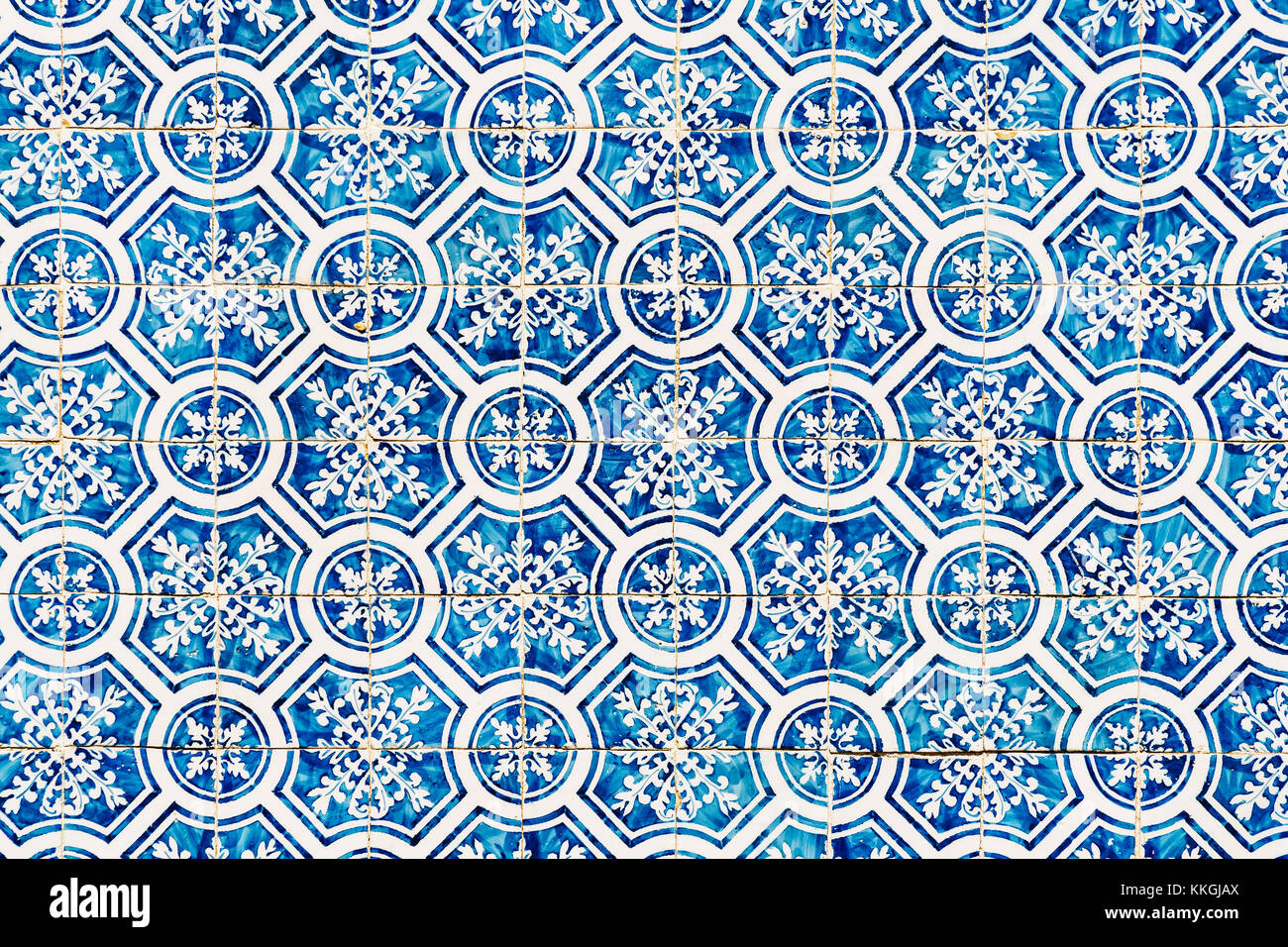 Beautiful Ceramic Wall Texture Pattern In Lisbon, Portugal Stock Photo ...