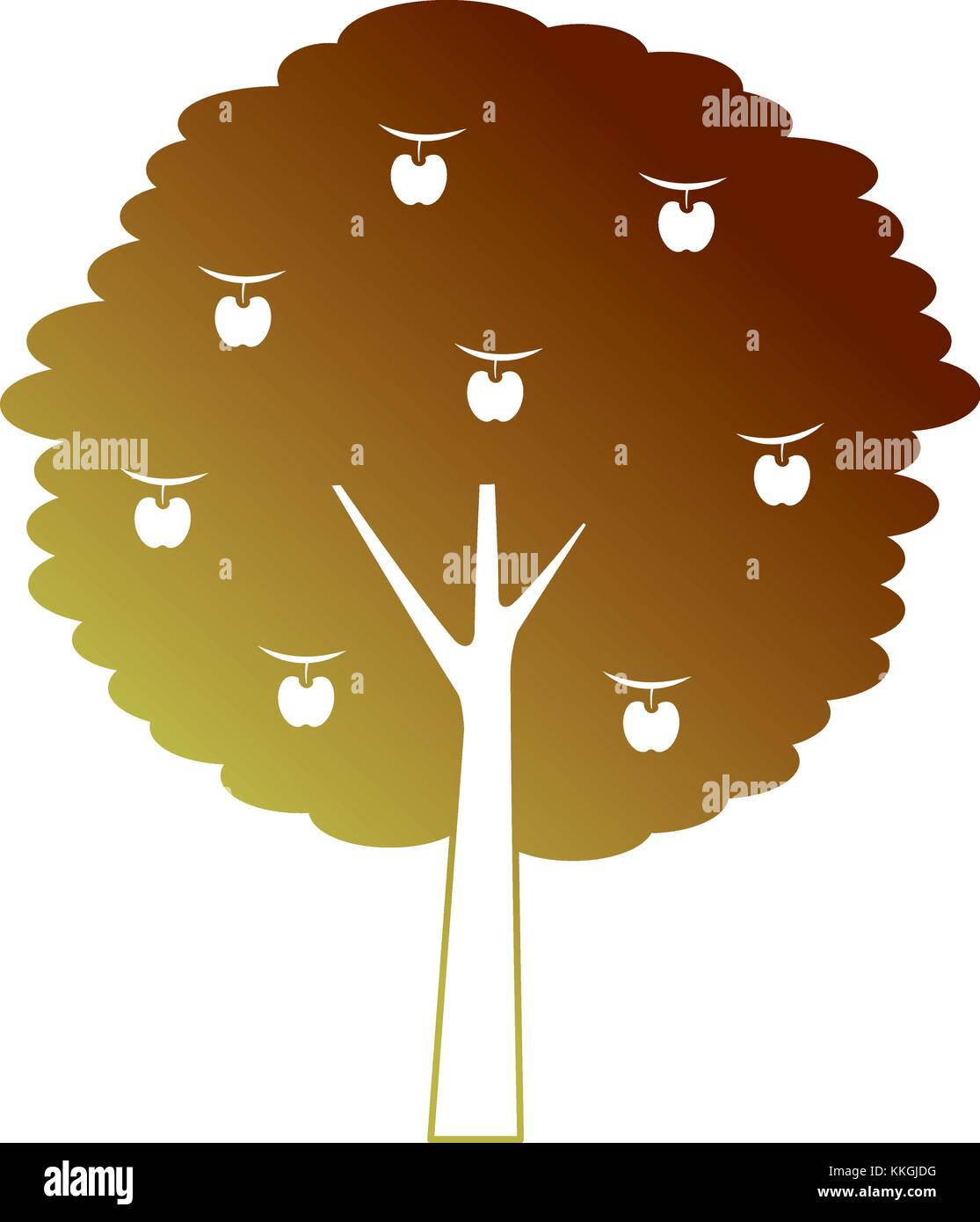 fruit apple tree agriculture nature botanical Stock Vector Image & Art ...