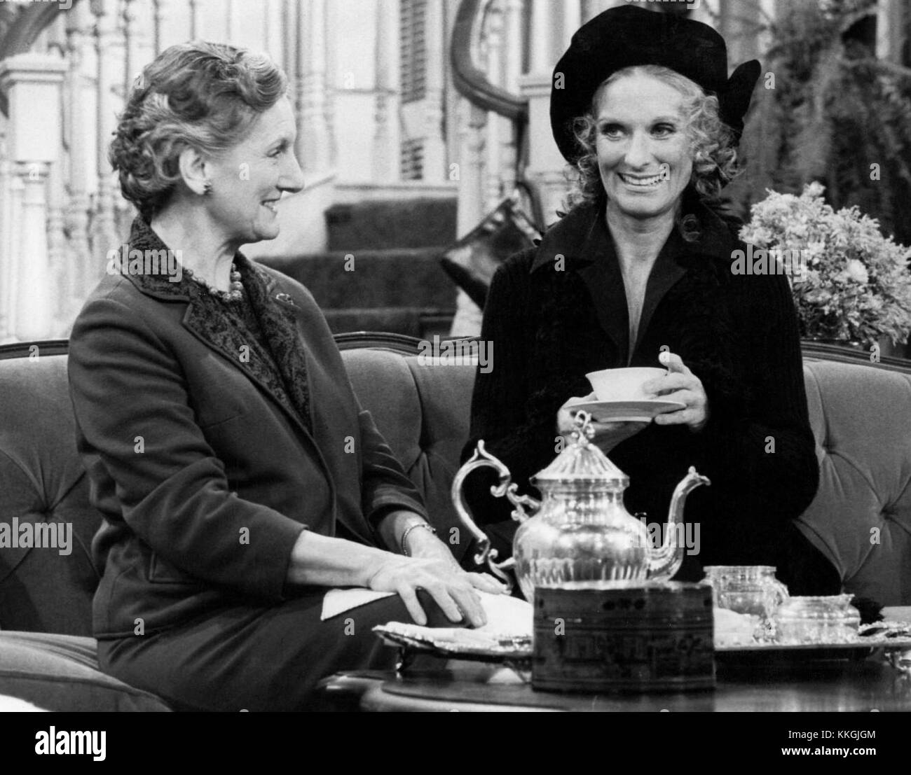 This photograph features actresses Cloris Leachman, Jane Rose, and ...