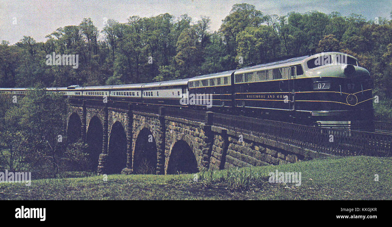 The Columbian was a train that passed over the Thomas Viaduct, one of ...