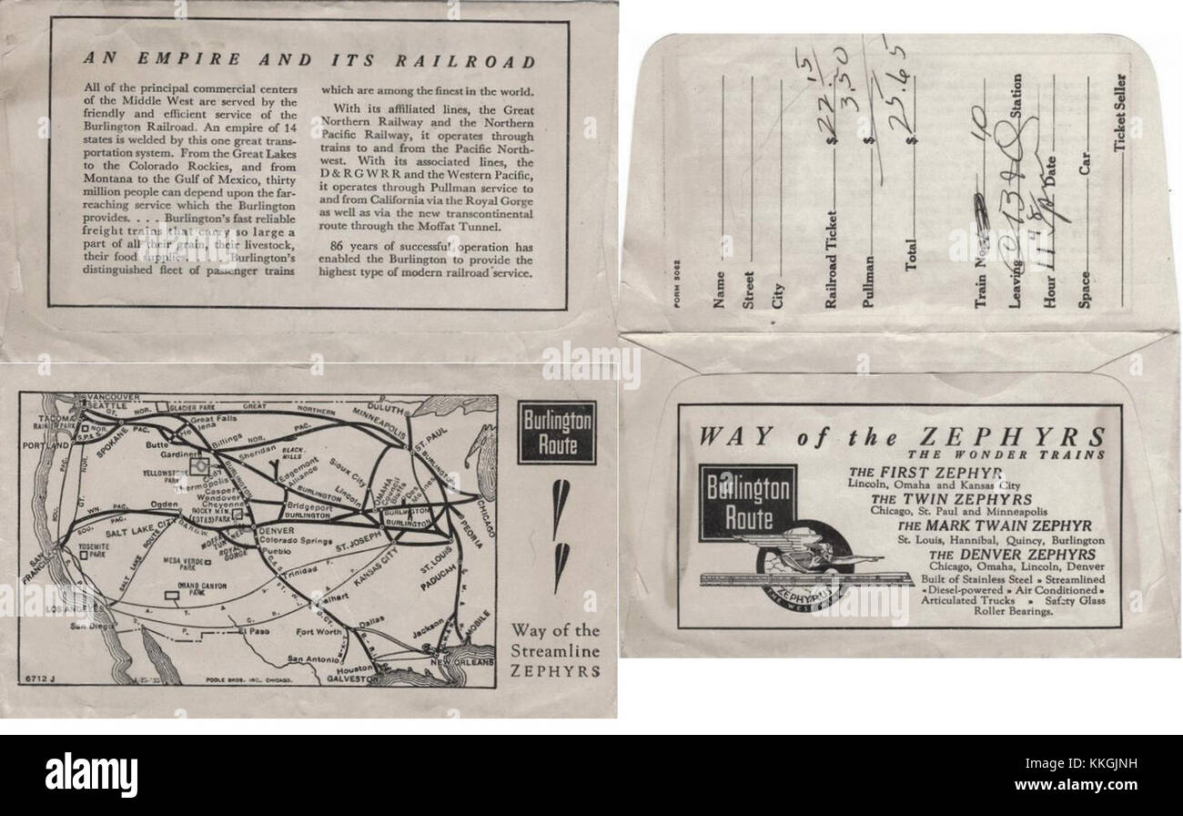 Vintage train ticket 1930s hi-res stock photography and images - Alamy