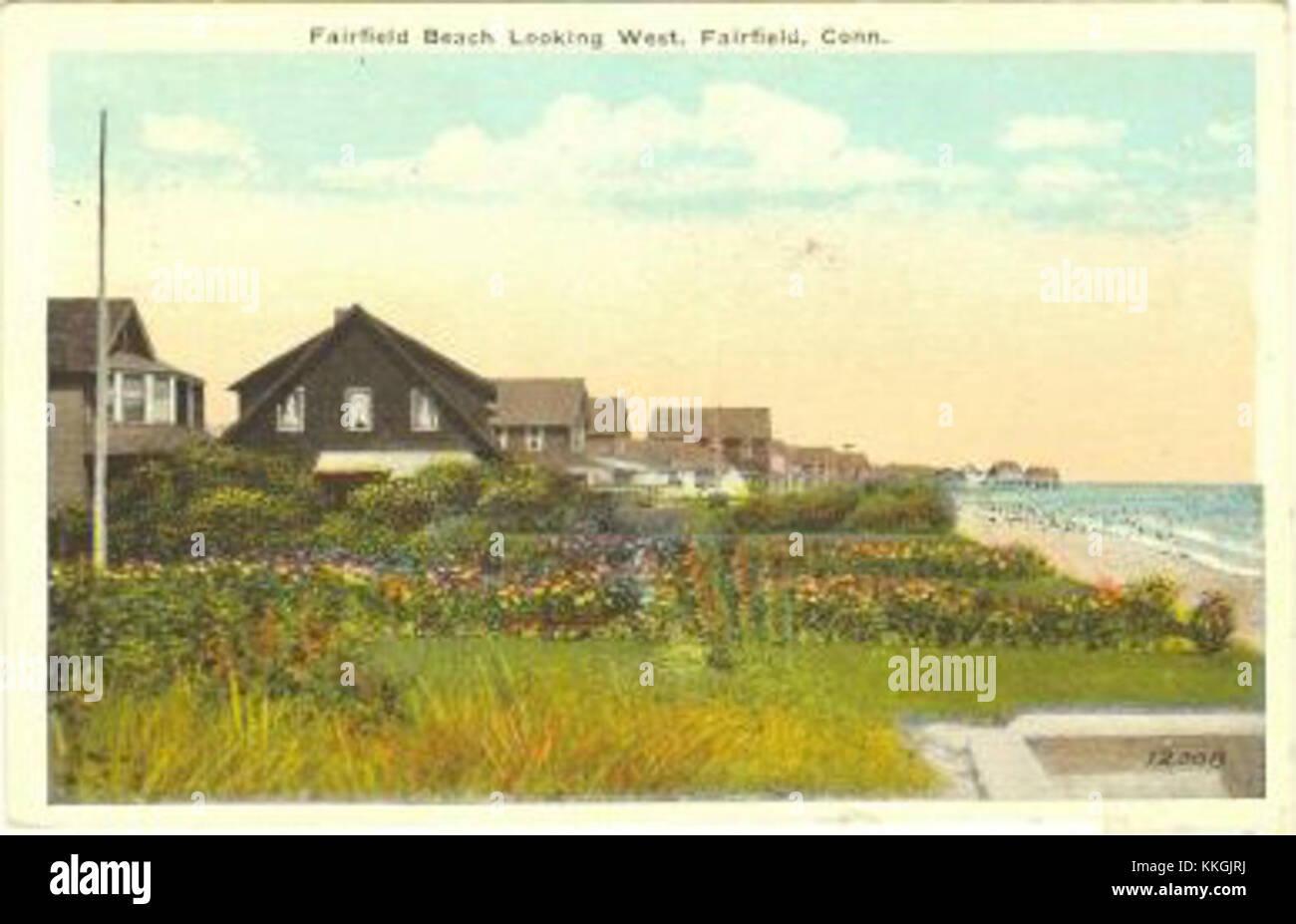 A vintage postcard from around 1921 depicting Fairfield Beach in ...