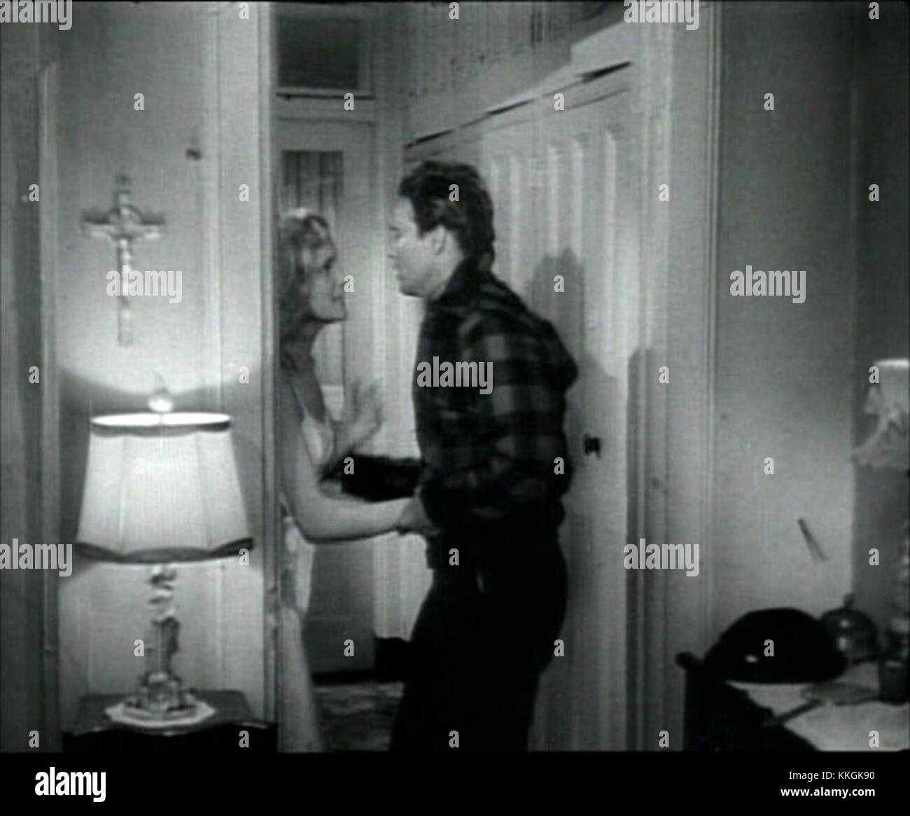 Scene from the 1954 film 'On the Waterfront' featuring Eva Marie Saint ...