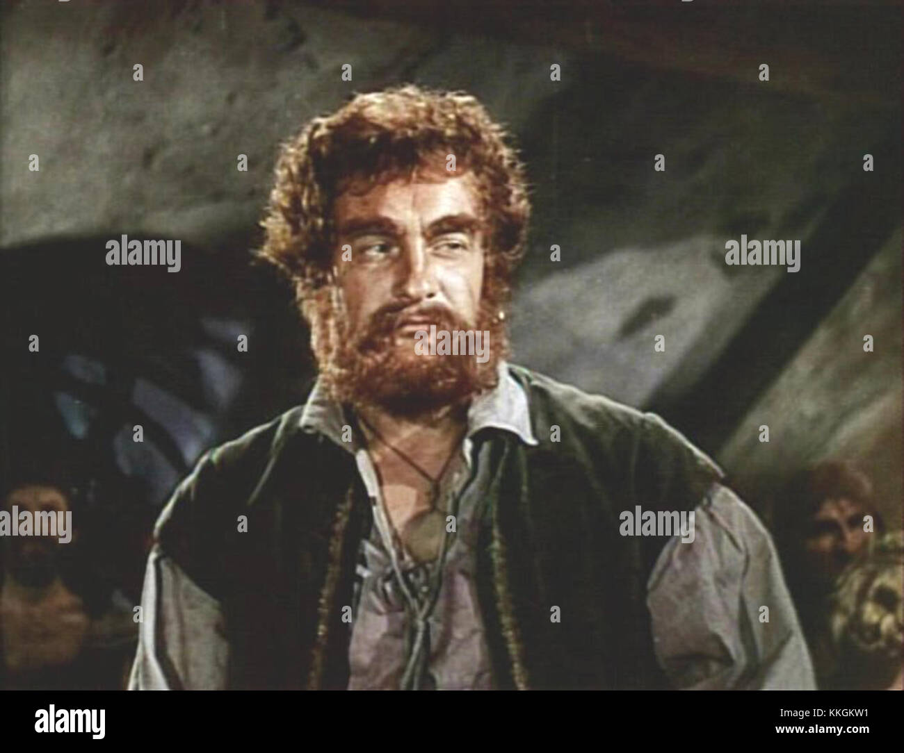 The image of George Sanders, in a dramatic pose with the black swan ...