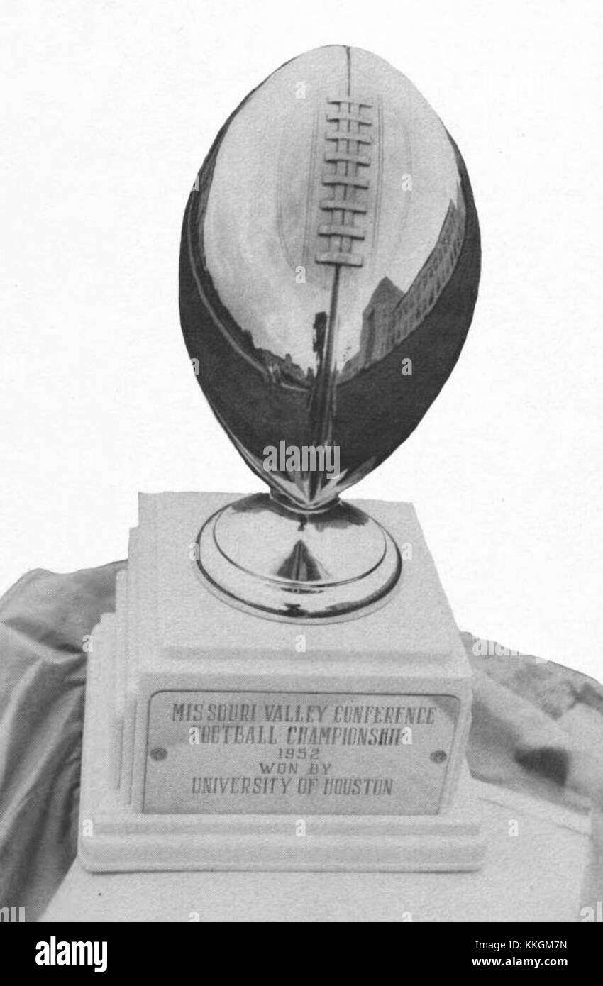 Houston's 1952 Missouri Valley Conference football championship trophy ...