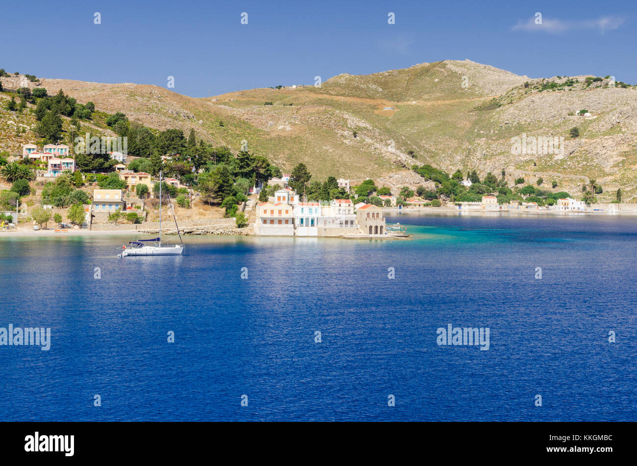Looking towards the small village of Emporios on Symi Island ...