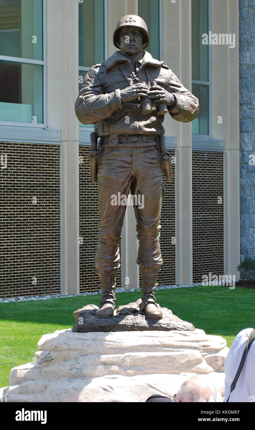 The Patton Monument at West Point, relocated in 2009, honors General ...
