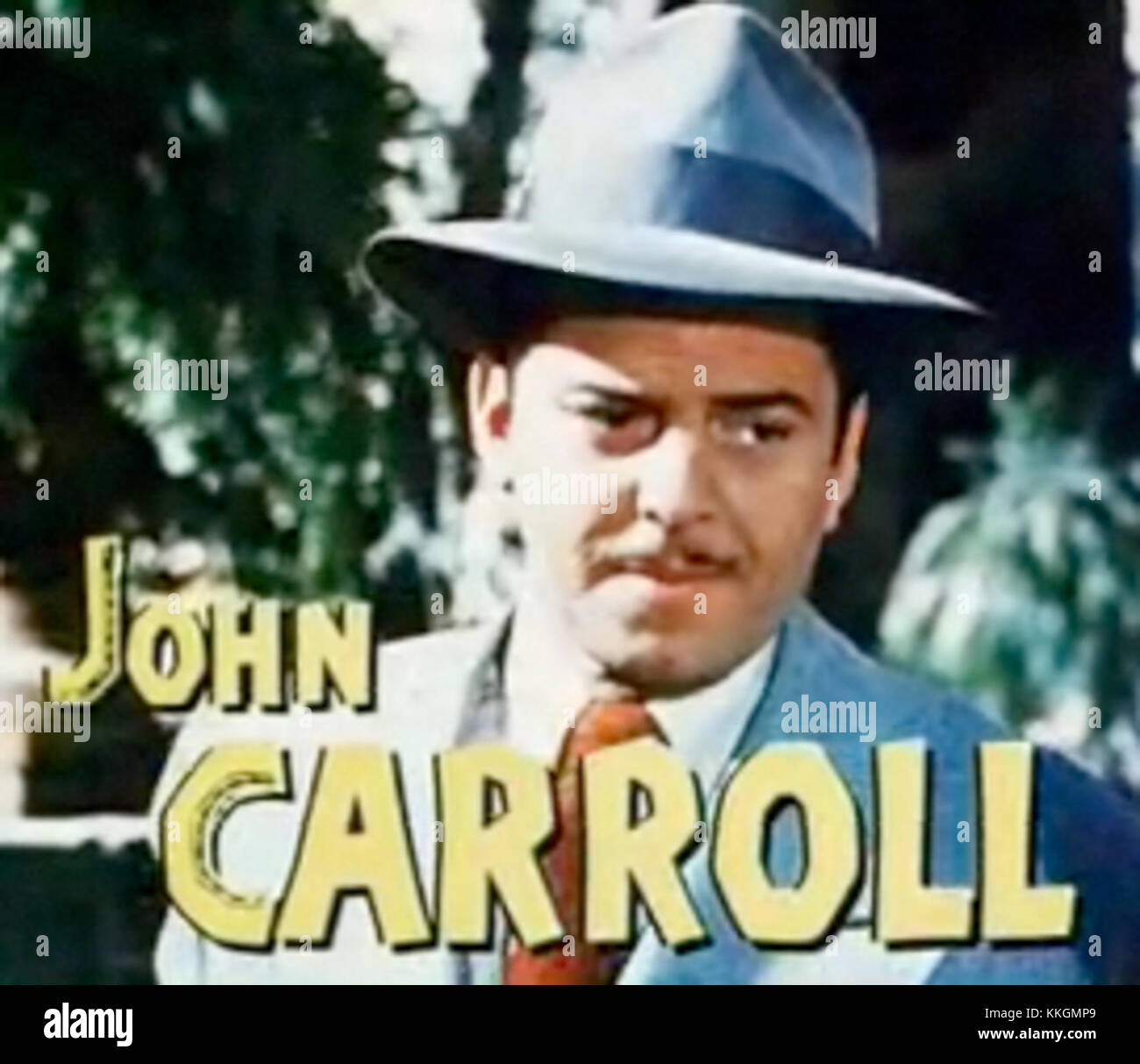 John Carroll in Fiesta trailer Stock Photo - Alamy