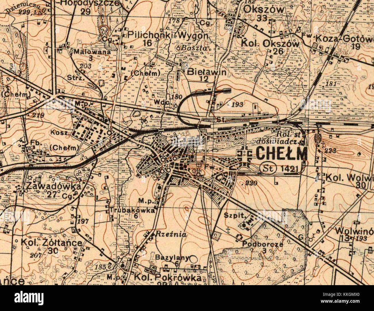 This historical map of Chelm from 1931 provides a detailed ...