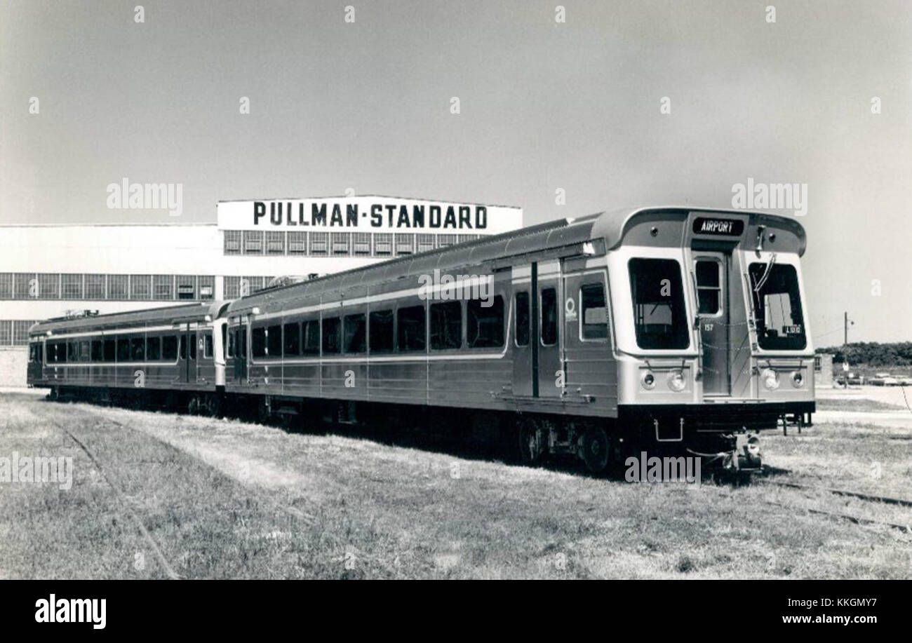 The Pullman Standard commuter rail car, manufactured in 1971, is a passenger rail vehicle ...