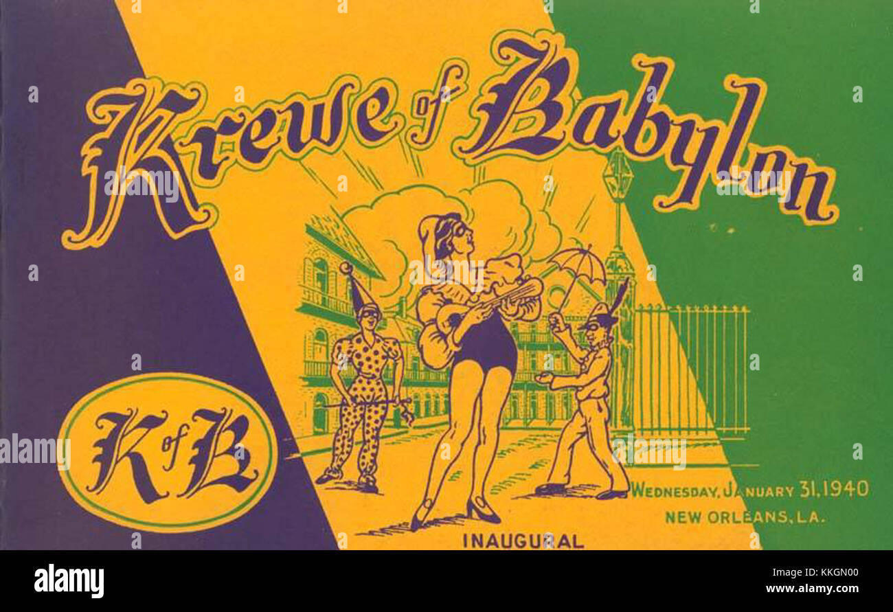 The Krewe of Babylon's inaugural parade in 1940, a historic event in ...